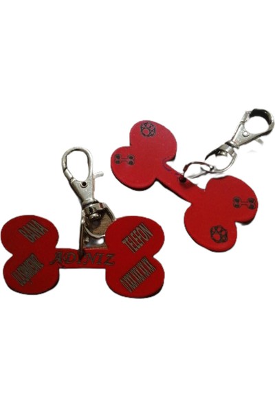 Özgür Makina Krom Isimlik 5 x 3 Cm- Kırmızı