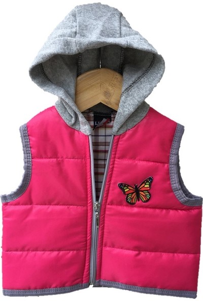 Bebedonat Kız Kapşonlu Şişme Yelek Bebedonat Pembe