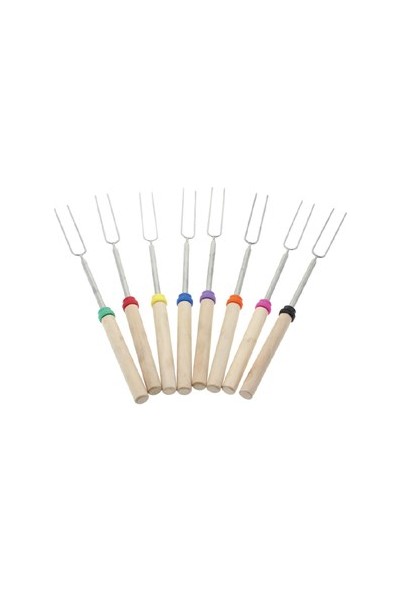 Nurgaz Teleskobik Barbekü Çatalı Yeşil