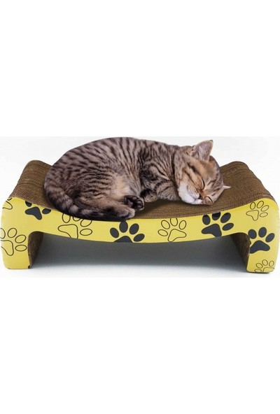 Ondüle Karton, Kedi Tırmalama Tahtası 51x15,5x20cm, Kedi Tırmalama Rampası