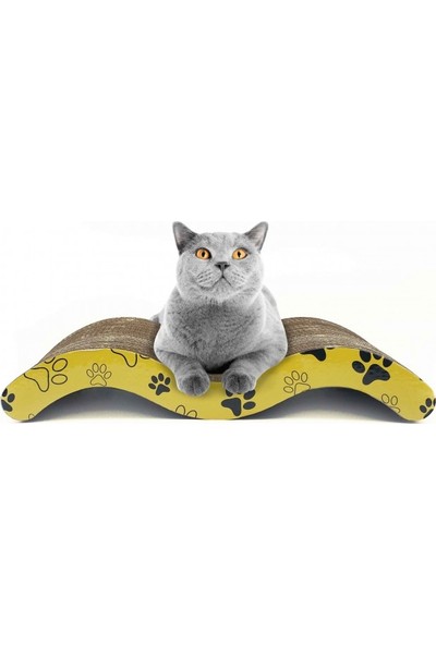 Ondüle Karton, Kedi Tırmalama Tahtası 44x7,5x20cm, Kedi Tırmalama Rampası