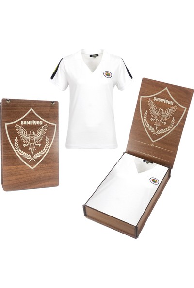 Fenerbahçe Lisanslı Kadın Polo V Yaka Trıbun Beyaz Tshirt Özel Hediyelik Ahşap Kutulu Fenerbahçe Lisanslı Kadın Polo V Yaka Trıbun Beyaz Tshirt Özel Hediyelik Ahşap Kutulu