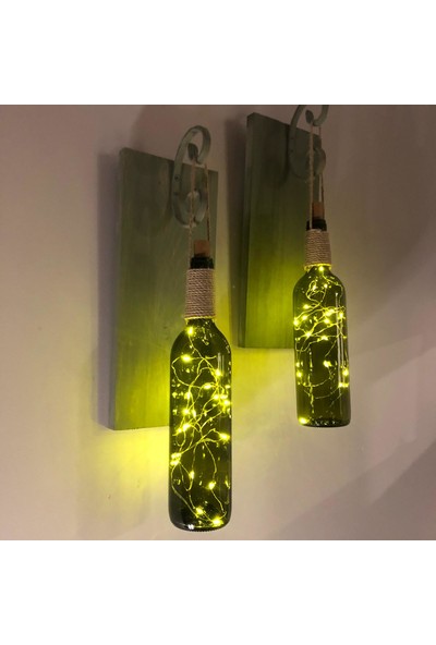 Mes Reves Design LED Işıklı Yeşil Renkli Duvar Aplik 2'li Set Mes Reves Design LED Işıklı Yeşil Renkli Duvar Aplik 2'li Set