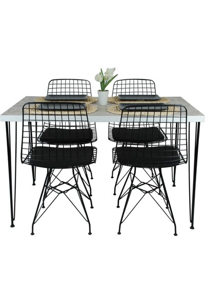 Rozana Masa Sandalye Takımı (Masa + 4 Sandalye Seti) Rozana Masa Sandalye Takımı (Masa + 4 Sandalye Seti)