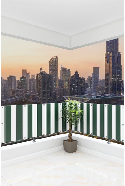 Ataylar Balkon Demir Perdesi, 420 x 70 Yeşil Ataylar Balkon Demir Perdesi, 420 x 70 Yeşil