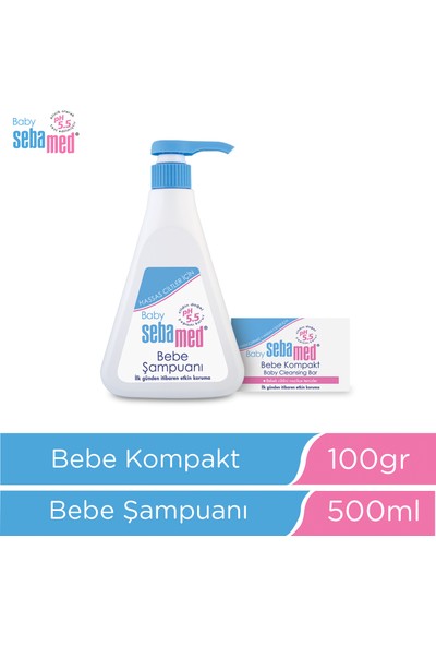 Sebamed Baby Ph 5.5 Bebek Şampuanı 500 ml & Kompakt Sabun 100 gr