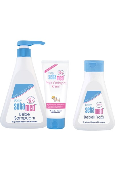 Sebamed Bebek Bakım 3'lü Set - Şampuan-Losyon-Pişik Kremi Sebamed Bebek Bakım 3'lü Set - Şampuan-Losyon-Pişik Kremi
