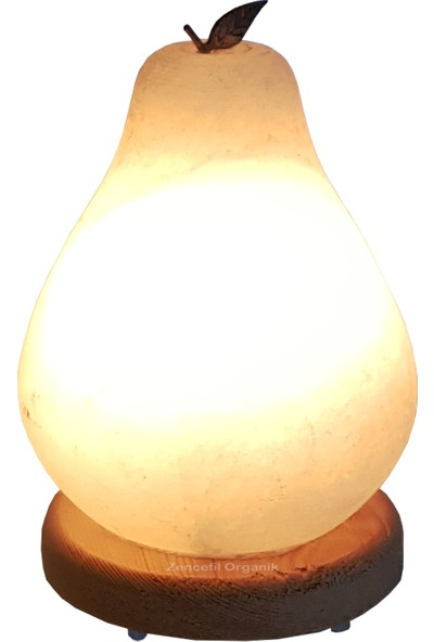 Zencefil Organik Çankırı Kaya Tuz Lambası Armut Model Gold Detaylı Zencefil Organik Çankırı Kaya Tuz Lambası Armut Model Gold Detaylı