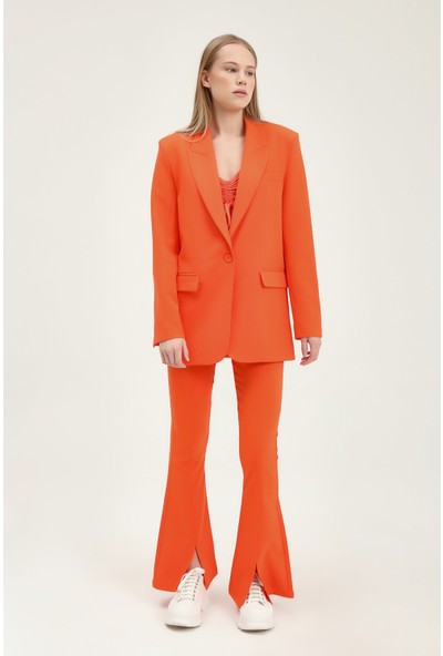 Quzu Blazer Ceket Turuncu Quzu Blazer Ceket Turuncu