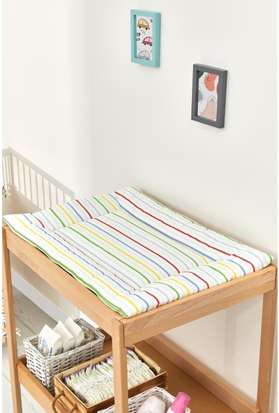 Bross Çizgi Desenli Bebek Alt Açma Minderi