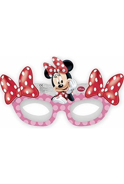 Parti Dünyası Minnie Mouse Kırmızı 6 Lı Maske