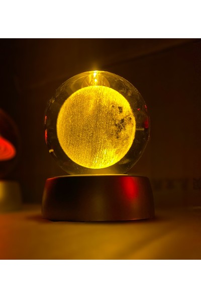 Mobgift Dekoratif Rengarenk Işıklı Dolunay Cam Küre Mobgift Dekoratif Rengarenk Işıklı Dolunay Cam Küre