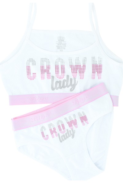 Biyokids Kız Çocuk Baskılı Ip Askılı Sporcu Bustiyer Takım