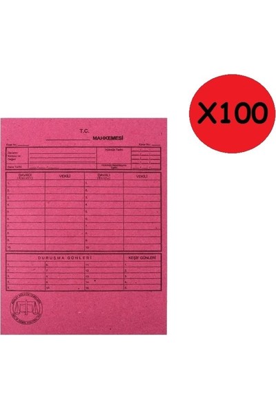 Alemdar Dava Mahkeme Dosyası 100'LÜ Alemdar Dava Mahkeme Dosyası 100'LÜ