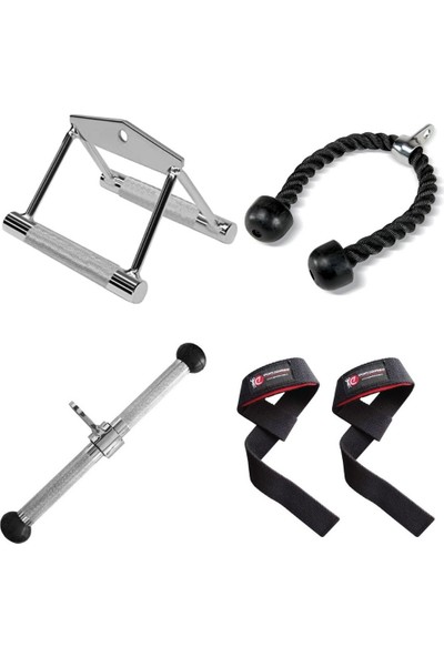 Xtreme Fitness Triceps Halatı + Triceps Barı + Rowing Bar Mideye Çelkiş Aparatı + Strap Xtreme Fitness Triceps Halatı + Triceps Barı + Rowing Bar Mideye Çelkiş Aparatı + Strap