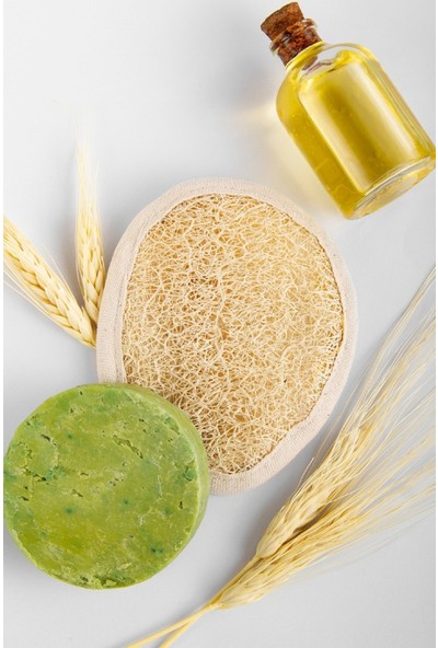 Botanıca Comfort Bej Kabak Havlu Süngerli Oval Banyo Lifi