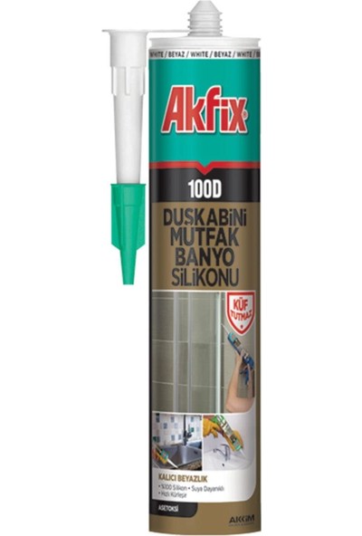 Akfix 100D Şeffaf Duşakabin Silikonu Küf Tutmaz 280 ml