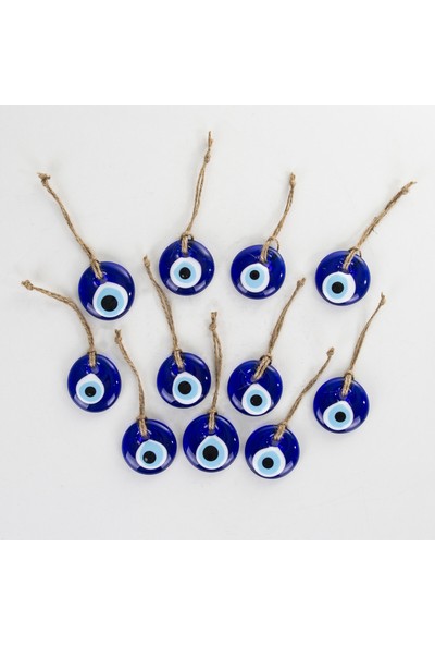 Veramaya 10 Adet Cam Nazar Boncuğu 4 cm