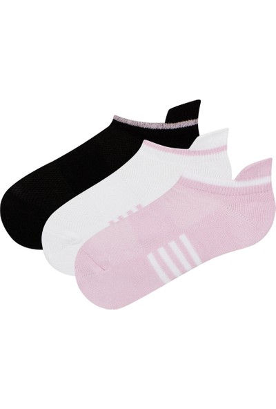 Çok Renkli Kız Çocuk Sport 3lü Patik Çorap