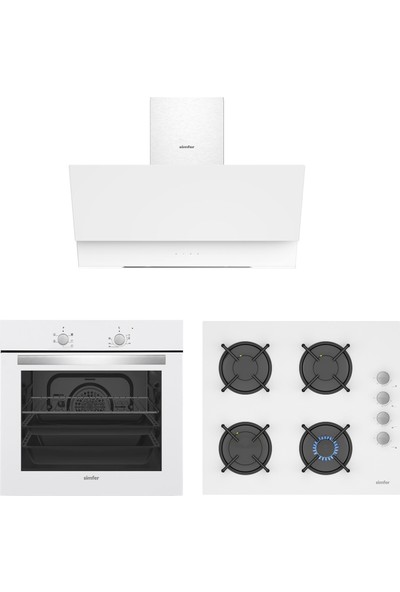 Simfer Eko Cam Set Beyaz (Ao 3507 - Ad 9614 - Af 7351) Simfer Eko Cam Set Beyaz (Ao 3507 - Ad 9614 - Af 7351)