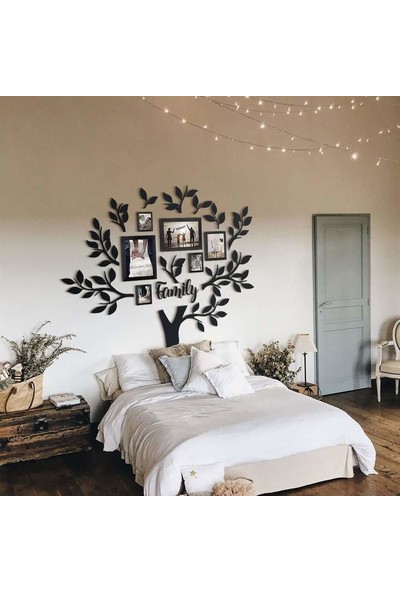 Krafmat Family Tree Ahşap Tablo 5mm Siyah Lazer Kesim Krafmat Family Tree Ahşap Tablo 5mm Siyah Lazer Kesim