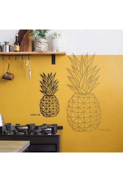 Krafmat Pineapple Ahşap Tablo 5mm Siyah Lazer Kesim Metal Tablo Görünümlü Krafmat Pineapple Ahşap Tablo 5mm Siyah Lazer Kesim Metal Tablo Görünümlü