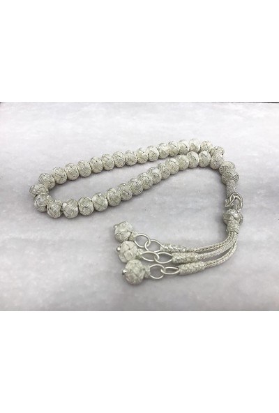 Ufuk Demir 1000AYAR Gümüş Trabzon El Örme Kazaz Tesbih