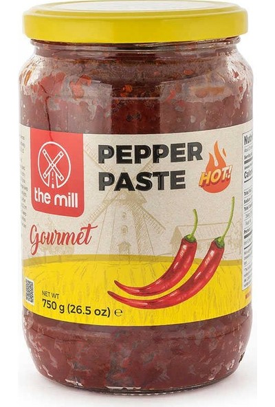 The Mill Gurme Acı Biber Salçası 750 gr. Cam Kavanoz - Kimyasal Madde İçermez The Mill Gurme Acı Biber Salçası 750 gr. Cam Kavanoz - Kimyasal Madde İçermez