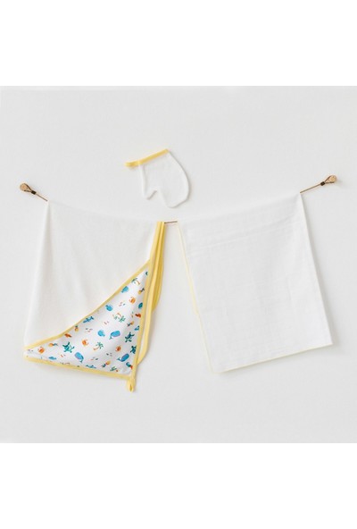 Andywawa 3'lü Müslin Bebek Havlu Takımı AC21882