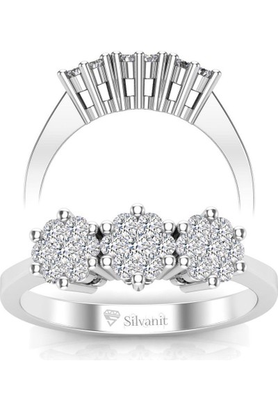 Silvanit Pırlanta 0,30 Karat Pırlanta Tria Yüzük Silvanit Pırlanta 0,30 Karat Pırlanta Tria Yüzük