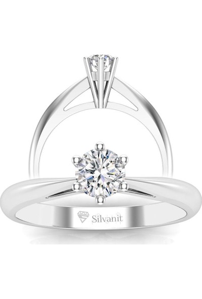 Silvanit Pırlanta 0,30 Karat E Renk Uluslararası Sertifikalı Pırlanta Tektaş Yüzük Silvanit Pırlanta 0,30 Karat E Renk Uluslararası Sertifikalı Pırlanta Tektaş Yüzük