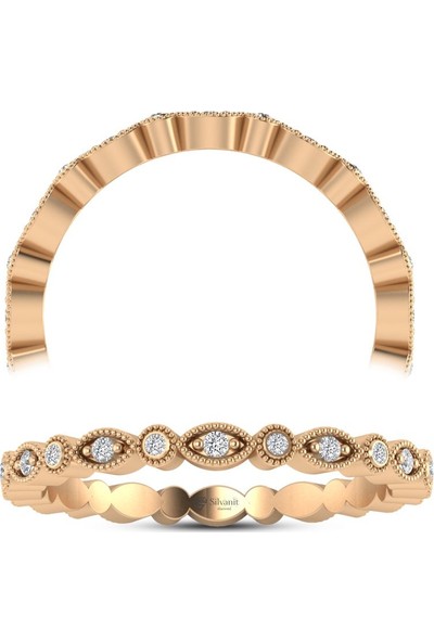 Silvanit Pırlanta 0,12 Karat Pırlanta Tamtur Yüzük Silvanit Pırlanta 0,12 Karat Pırlanta Tamtur Yüzük