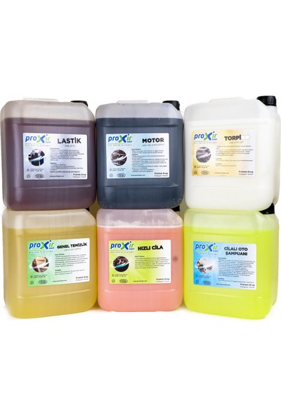 Proxir Wash Araç Temizlik Seti 6'lı x 5 kg - 30 kg Proxir Wash Araç Temizlik Seti 6'lı x 5 kg - 30 kg