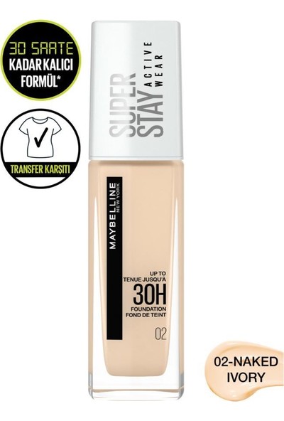 Maybelline Superstay Active Wear Fondöten 02