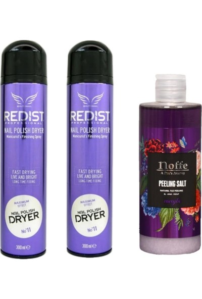 Noffe El-Ayak Vücut Tuz Peeling + Redist Oje Kurutucu Noffe El-Ayak Vücut Tuz Peeling + Redist Oje Kurutucu