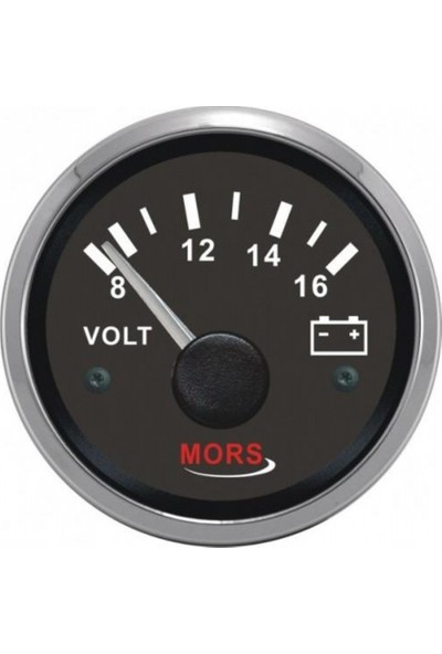 Mors Voltmetre 12V Siyah