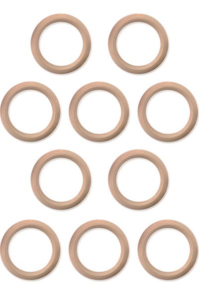 Glance Ahşap Halka Amigurumi, Çıngırak Halkası 5 cm 10'lu Glance Ahşap Halka Amigurumi, Çıngırak Halkası 5 cm 10'lu