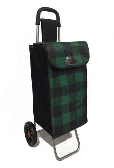 Bakbitti Klasik Pazar Arabası Yeşil Ekoseli