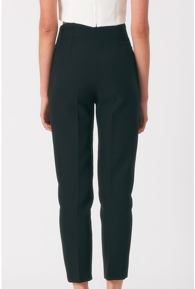 Karol Tam Yüksek Bel Pensli Kumaş Pantolon