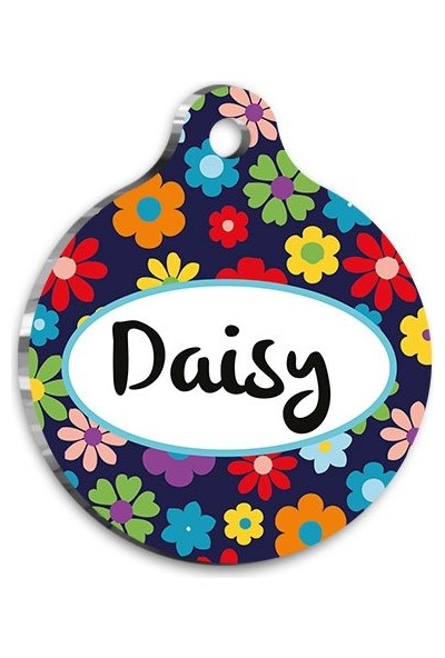 Pet Tag Art Canlı Çiçekler Yuvarlak Kedi ve Köpek Künyesi Small 2,5 cm Pet Tag Art Canlı Çiçekler Yuvarlak Kedi ve Köpek Künyesi Small 2,5 cm