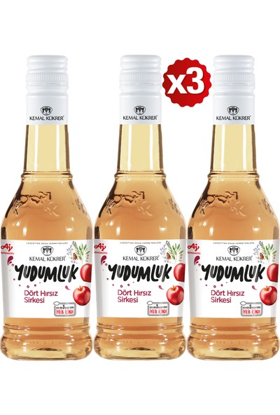 Kemal Kükrer Yudumluk Cam Dört Hırsız Sirkesi 3 x 0,5 Lt Kemal Kükrer Yudumluk Cam Dört Hırsız Sirkesi 3 x 0,5 Lt
