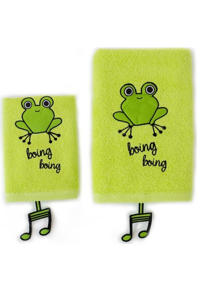 Milk&Moo Çocuk El Havlusu 2'li Set Çaça Kurbağa