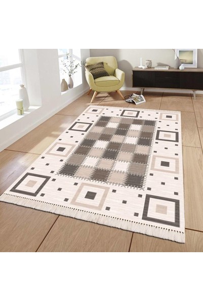 Köşem Çeyiz Kaymaz Taban Dijital Baskılı Kadife Halı Geometric 180X280 cm Köşem Çeyiz Kaymaz Taban Dijital Baskılı Kadife Halı Geometric 180X280 cm