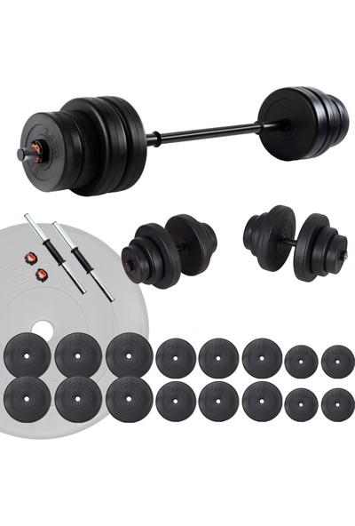 Ecg Spor 105 Kg Vinyl Kaplama Halter Ve Dambıl Seti Ağırlık Seti Ecg Spor 105 Kg Vinyl Kaplama Halter Ve Dambıl Seti Ağırlık Seti