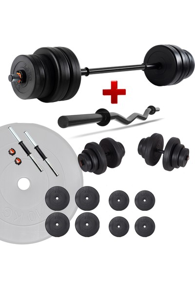 Ecgspor 38 kg Z Bar Halter Seti ve Dambıl Seti Ağırlık Fitness Seti Ecgspor 38 kg Z Bar Halter Seti ve Dambıl Seti Ağırlık Fitness Seti