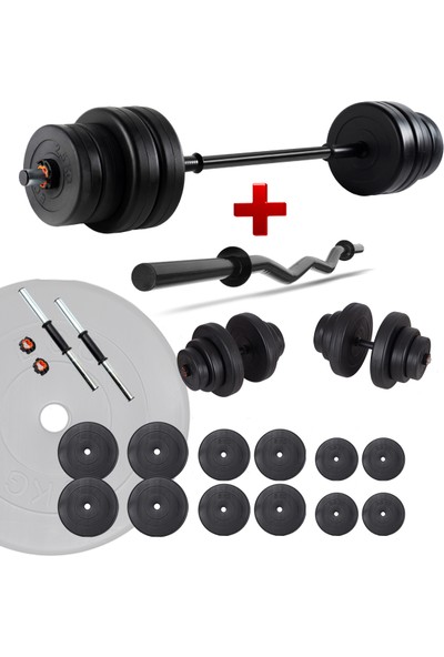 Ecgspor 78 kg Z Bar Halter Seti ve Dambıl Seti Ağırlık Fitness Seti Ecgspor 78 kg Z Bar Halter Seti ve Dambıl Seti Ağırlık Fitness Seti
