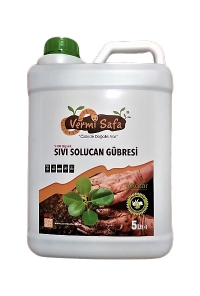 Vermisafa Organik Sıvı Solucan Gübresi 5lt