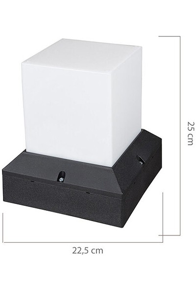 Zerpa Sade Küp Bahçe Armatürü