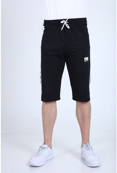 Rodi TY21YE131251 Siyah Erkek Black Yazı Şeritli Penye Kapri