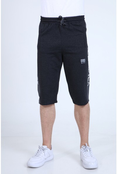 Rodi TY21YE131251 Antrasit Erkek Black Yazı Şeritli Penye Kapri